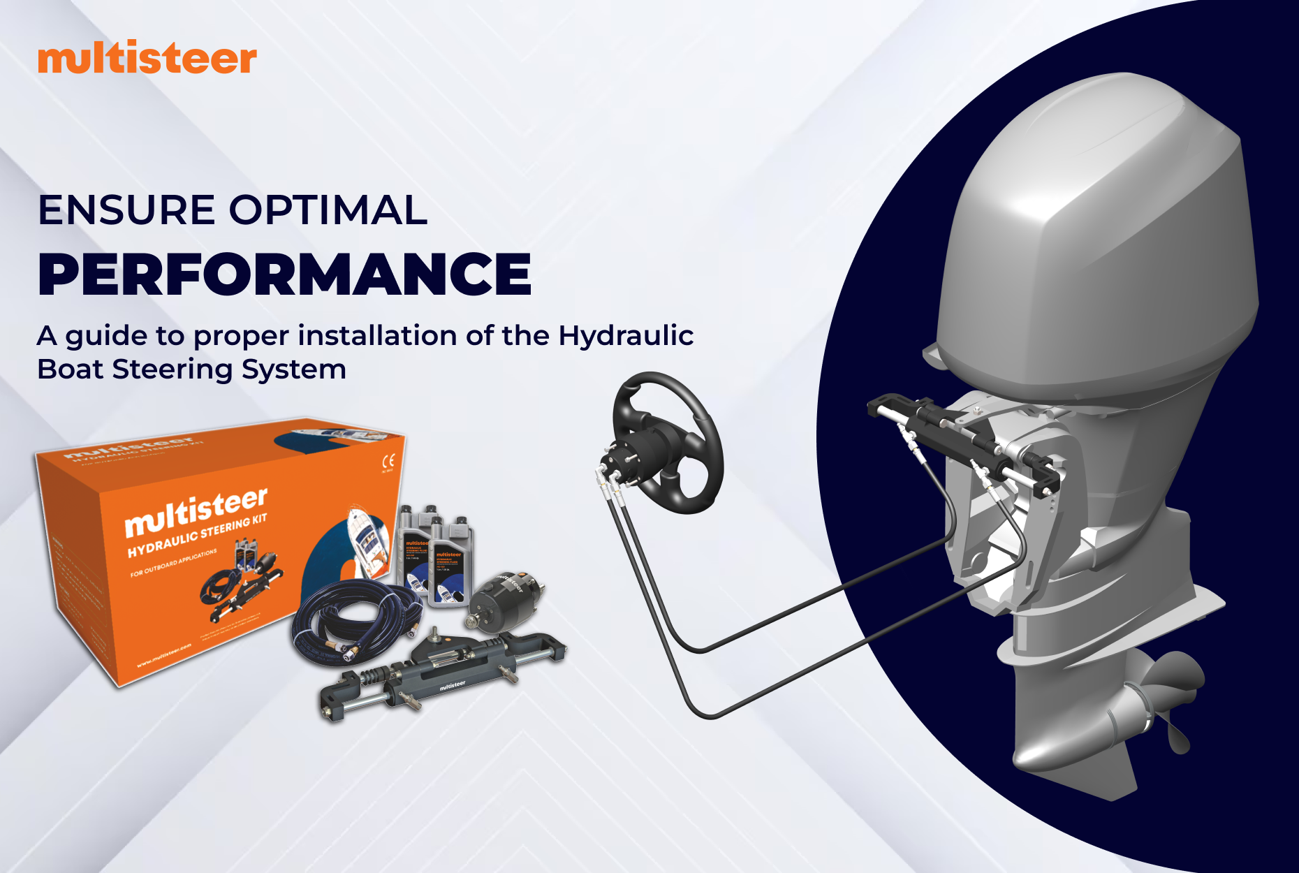 Boat Steering kits by Multisteer | Outboards | Inboards